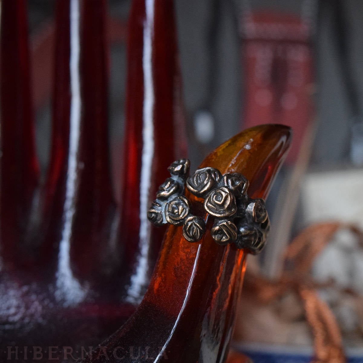 Hedge Rose -- Wrap Ring in Bronze or Silver | Hibernacula