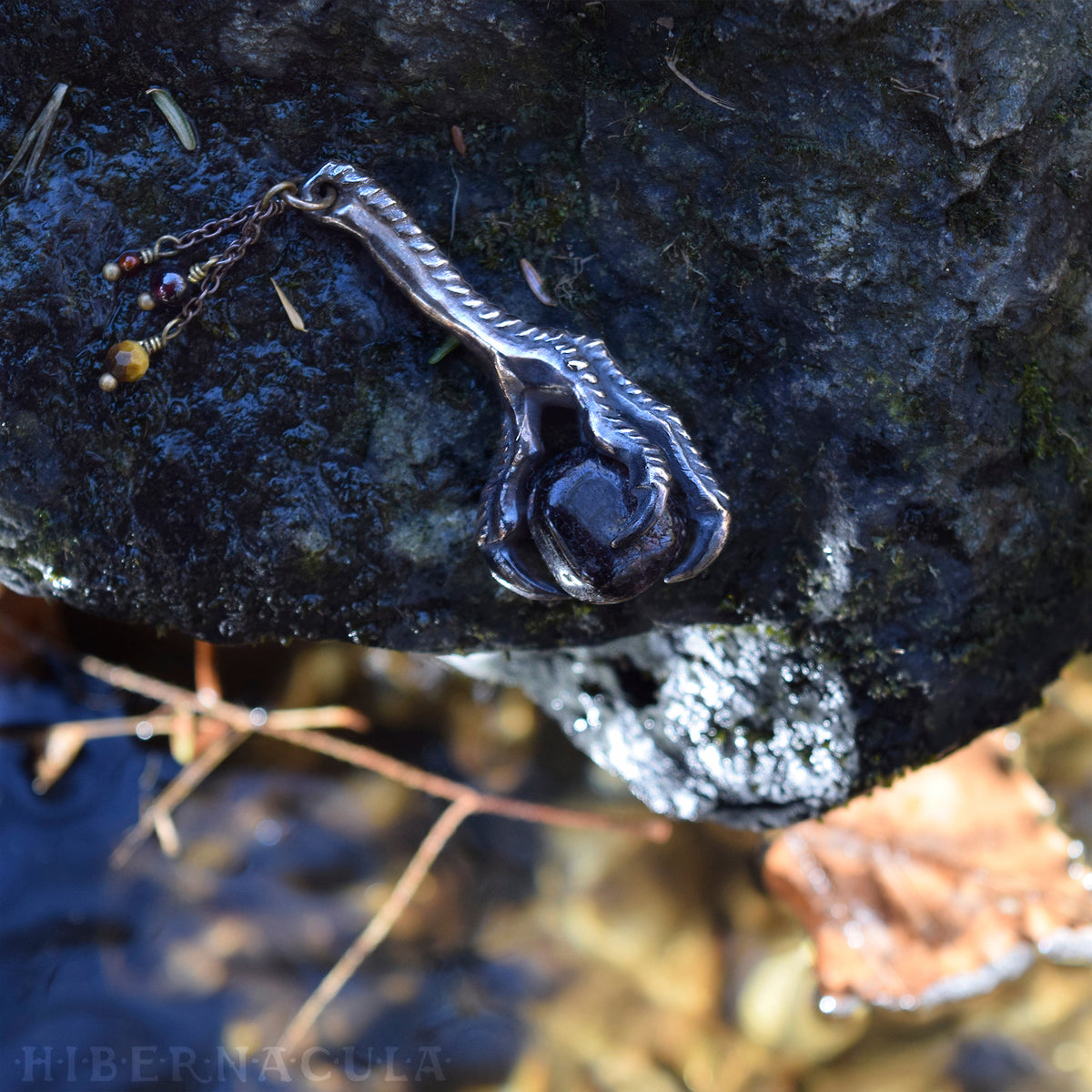 Witch's Talon -- Garnet with Bronze or Silver | Hibernacula